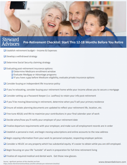 Retirement Checklist | Steward Advisors